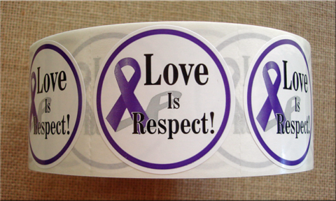 "LOVE IS RESPECT" Roll of Stickers - LifeJackets Productions