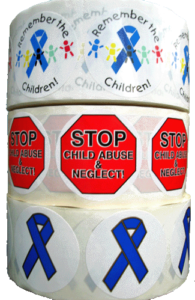 STOP(Sign)/Child Abuse Awareness-Roll of 1000 Stickers(Item #299-S ...