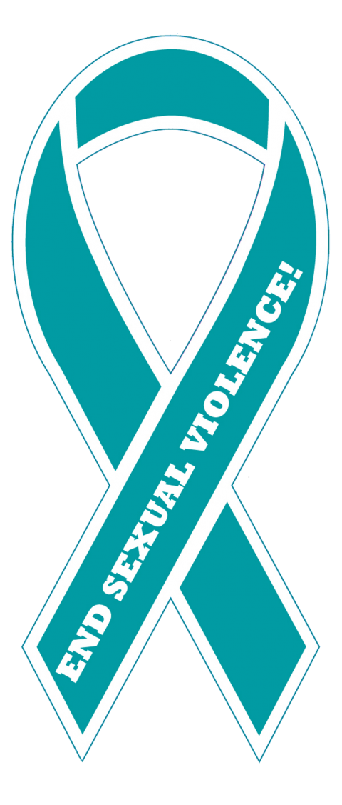 END SEXUAL VIOLENCE! Teal Ribbon Auto Magnet - LifeJackets Productions